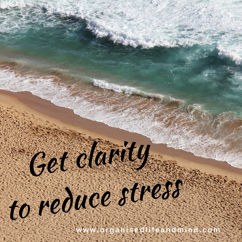 Get clarity to reduce stress - Organised Life and Mind