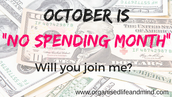 No spending month - Organised Life and Mind