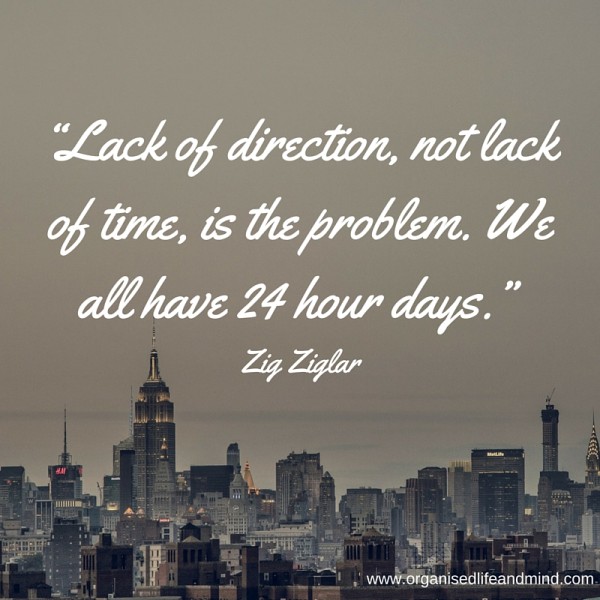 Lack of direction Saturday quote - Organised Life and Mind